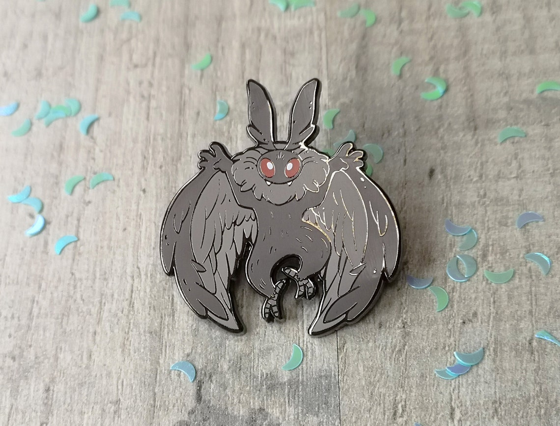 Mothman Cryptid Hard Enamel Pin Gift Fun Lapel Pin Beast - Etsy