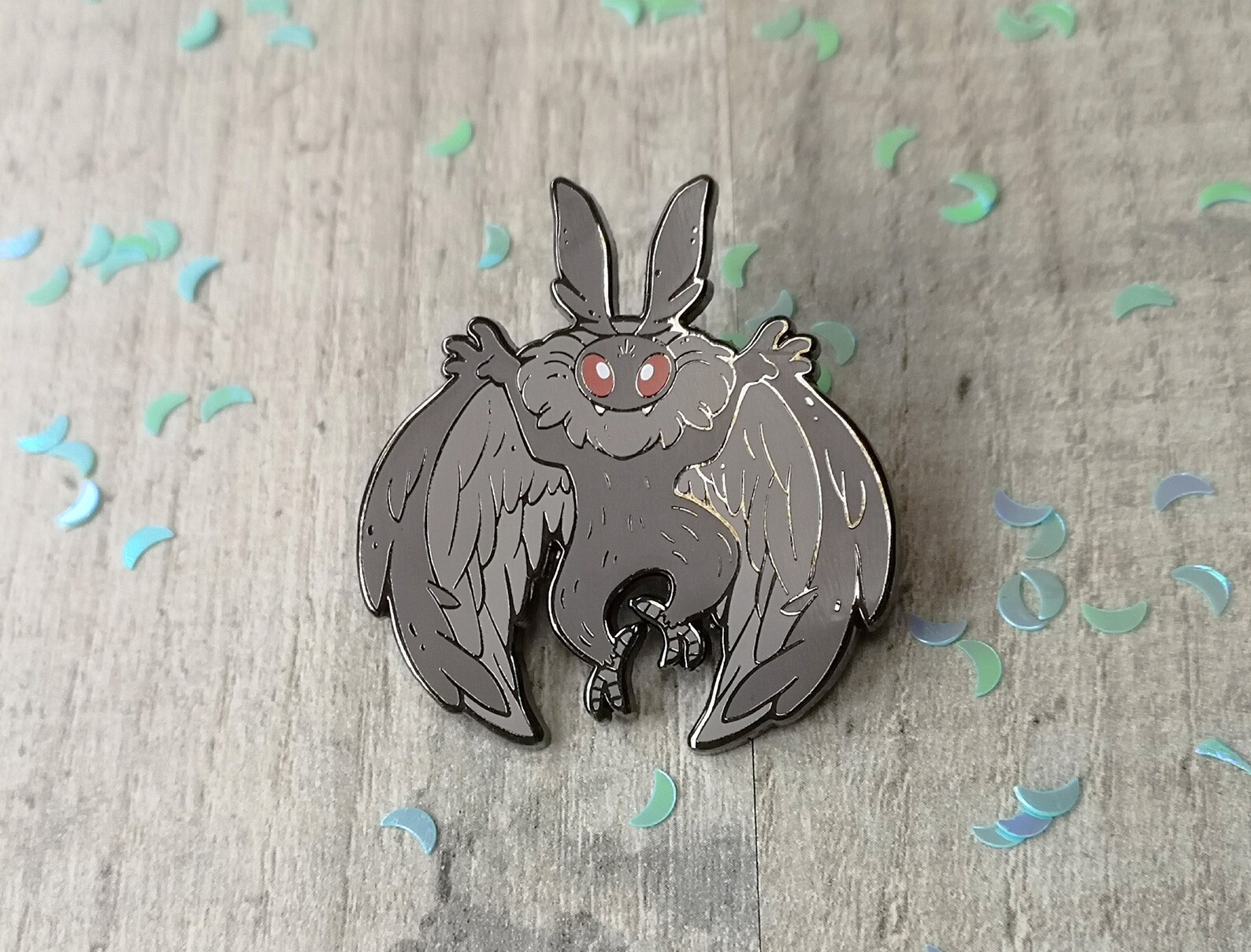 Mothman Cryptid Hard Enamel Pin Gift Fun Lapel Pin Beast - Etsy