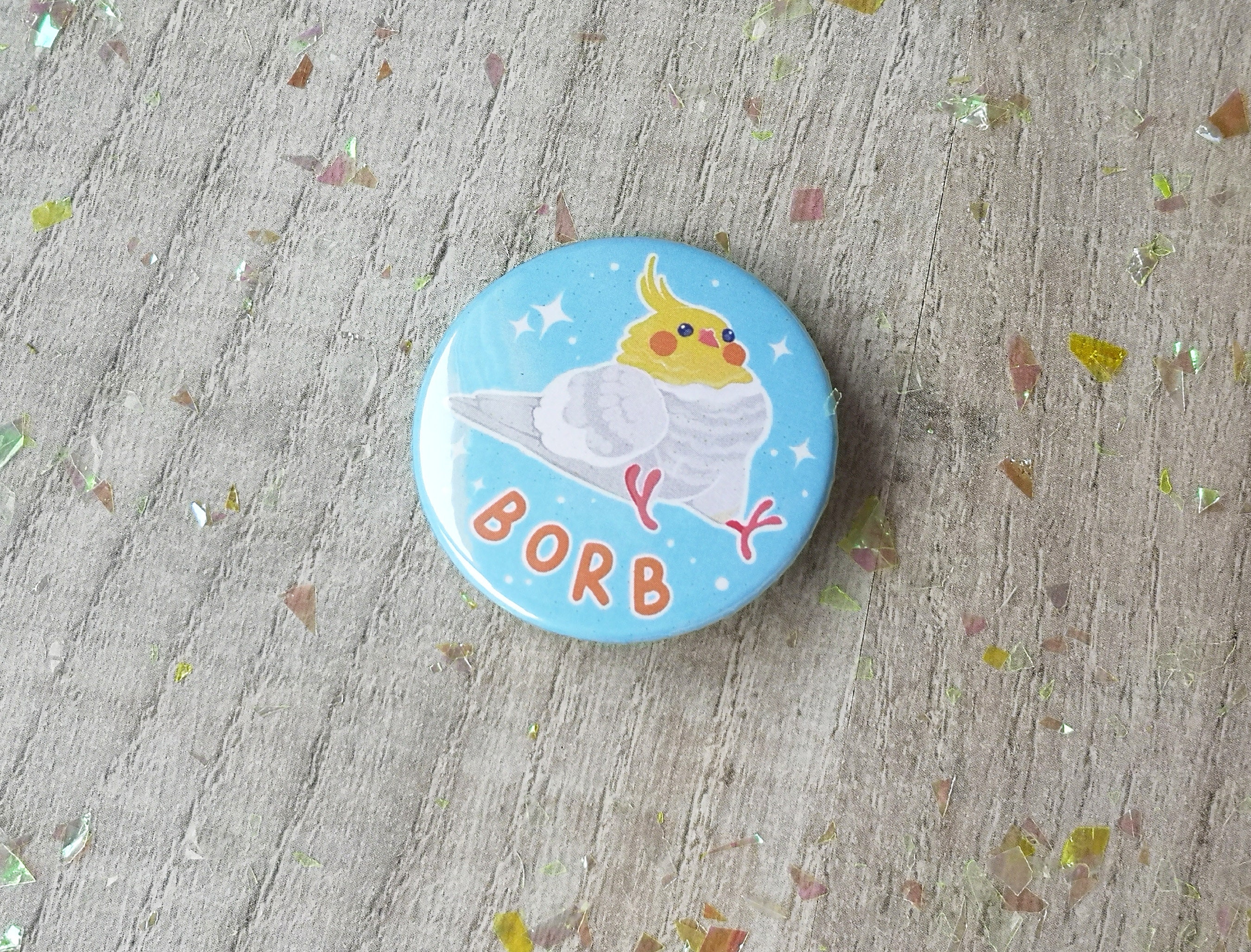 BORB Badge Green Blue Budgie Cockatiel Pigeon - Etsy UK