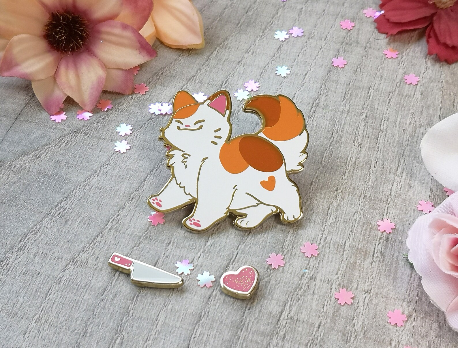 Calico Cat Hard Enamel Magnetic Pin Set Fun & Interchangeable - Etsy