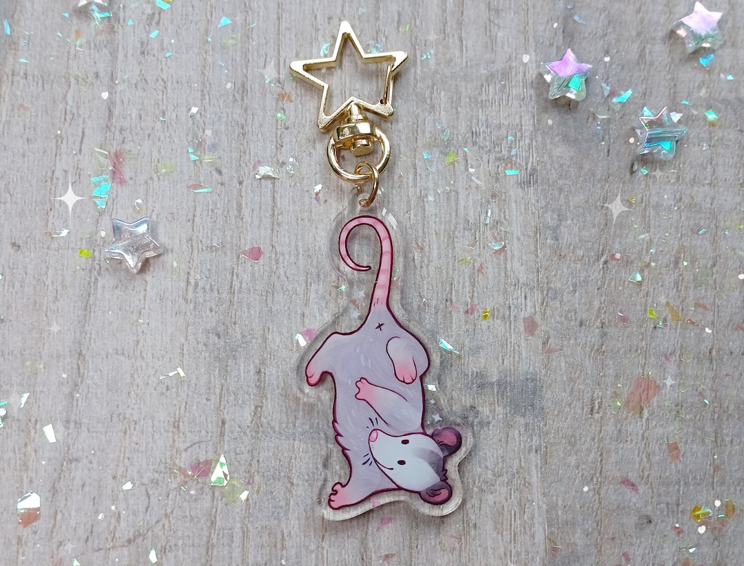 Possum Keyring Acrylic Charm - Etsy