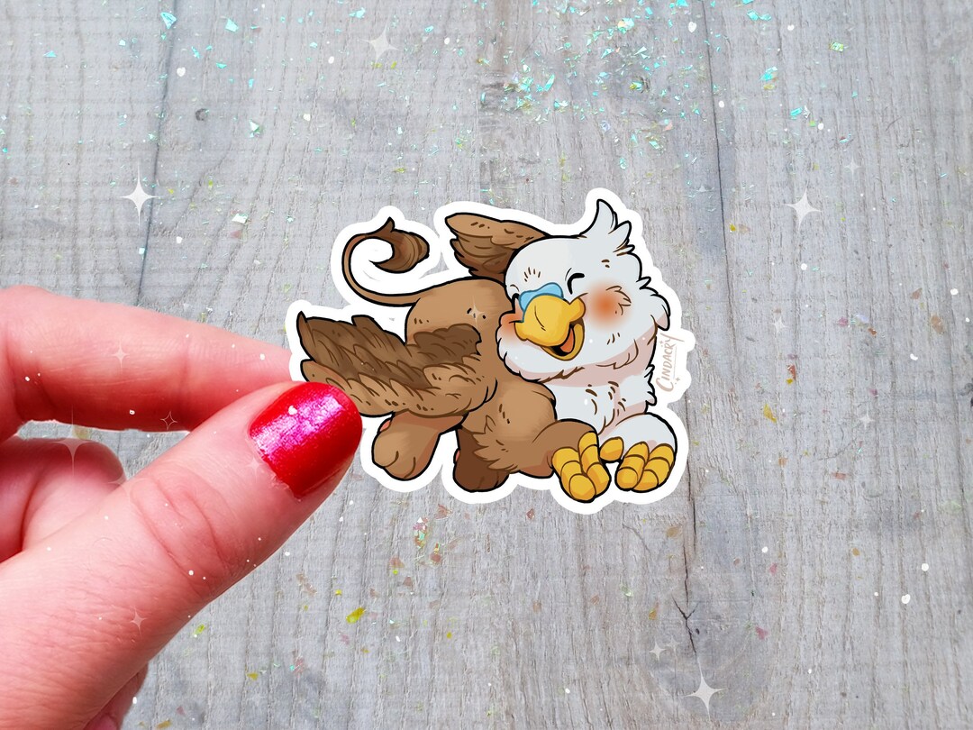 Griffin Sticker Holographic Cute Kawaii Holo Rainbow Cryptid - Etsy