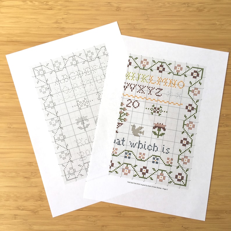 Traditional Cross Stitch Sampler Digital Download Pattern With - Etsy