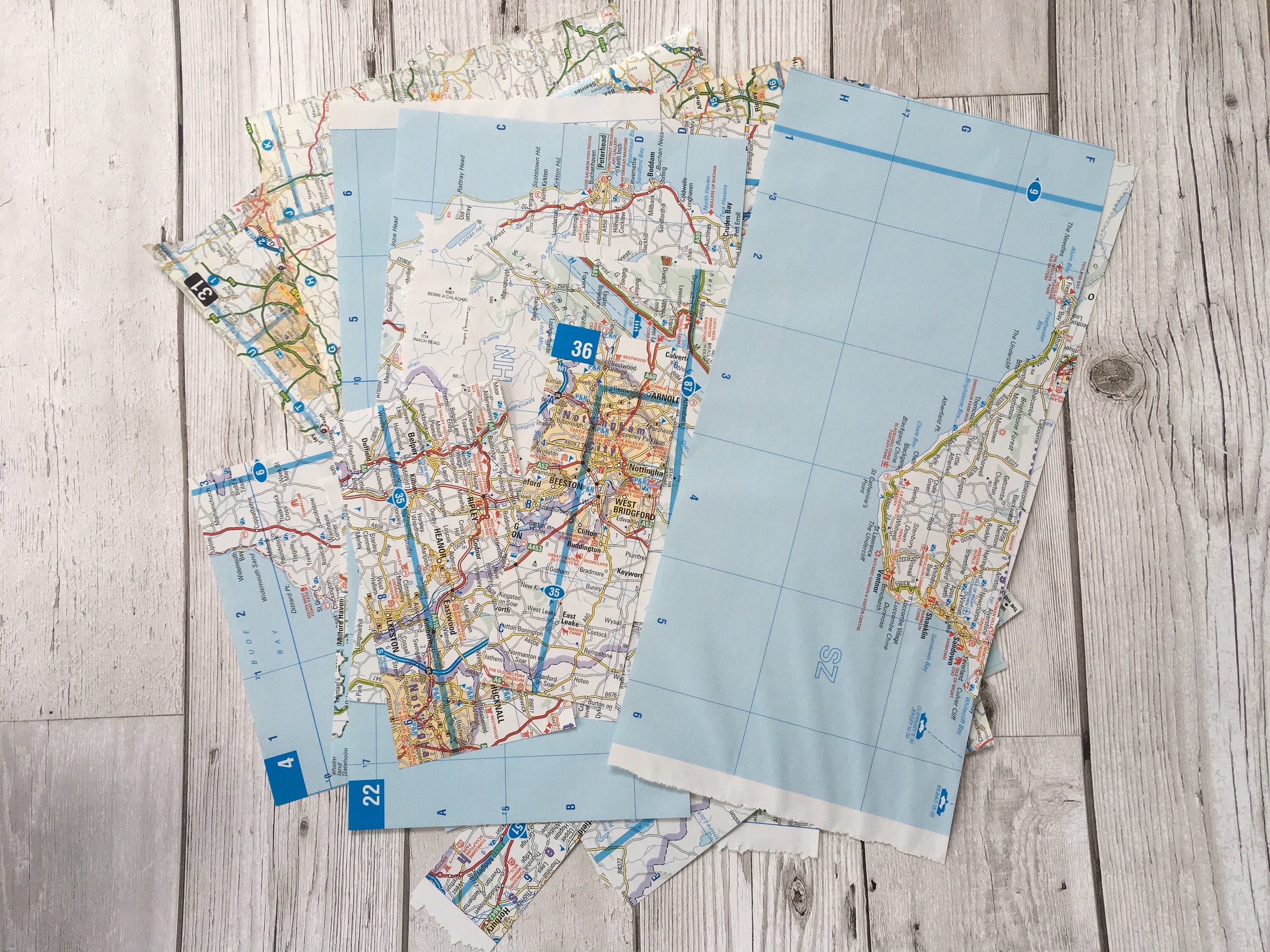 Road Map Book Paper Pack - Etsy