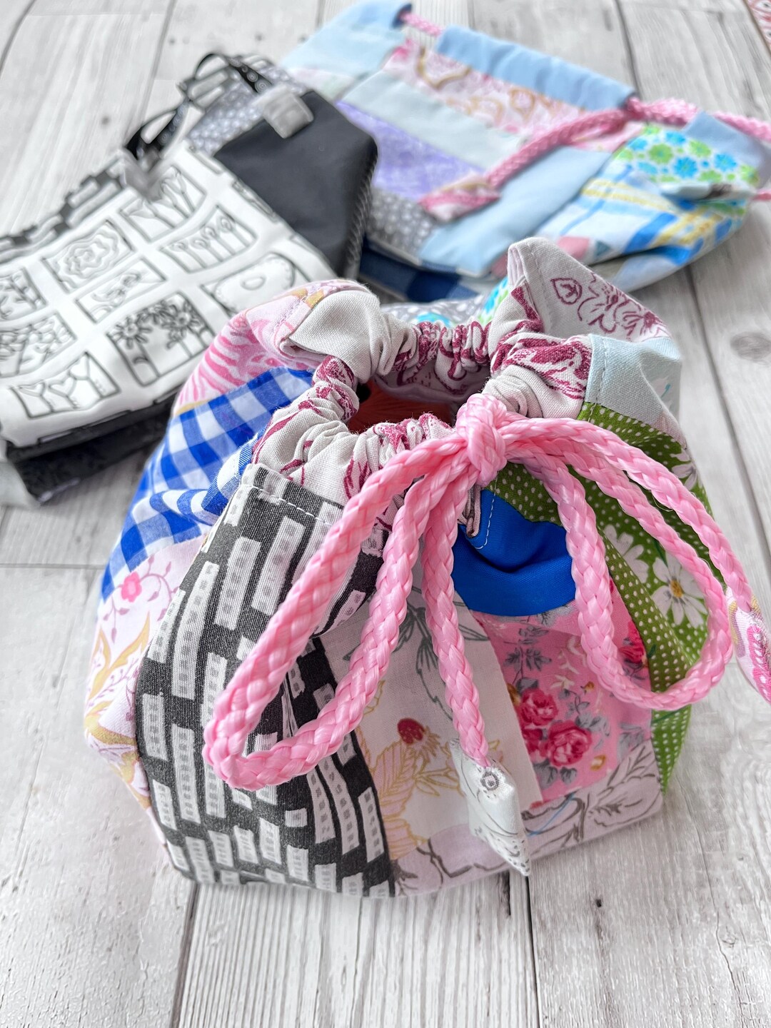 Japanese Rice Bag, Patchwork Drawstring Bag, Komebukuro Bag - Etsy