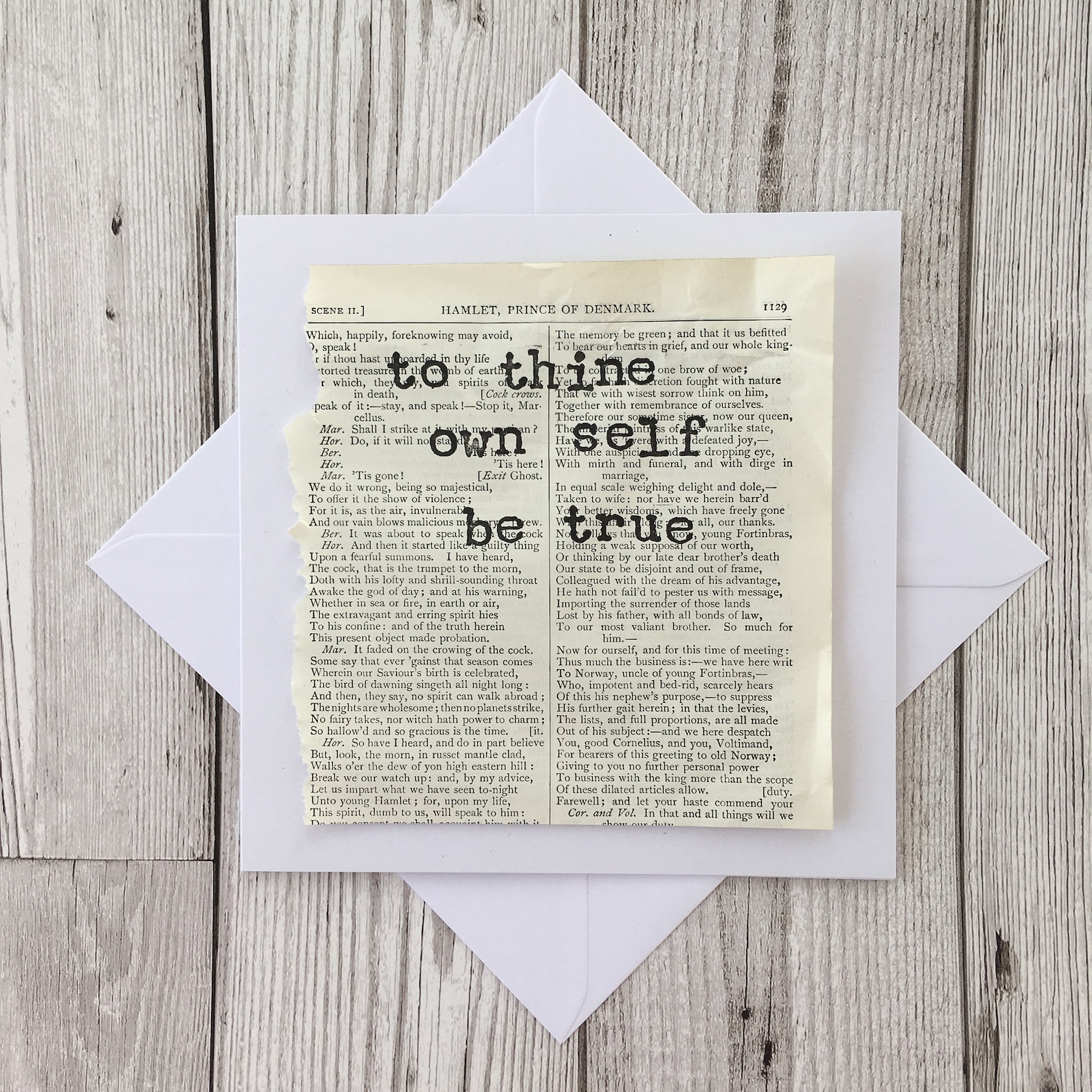 To thine own self be true Shakespeare's Hamlet Quote | Etsy