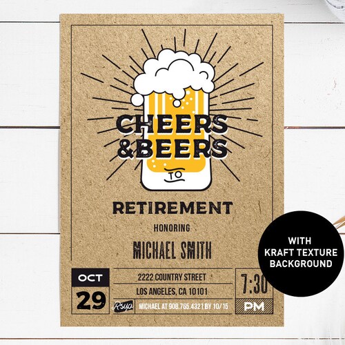 Retirement Invitation for Men Retirement Party Invitation | Etsy