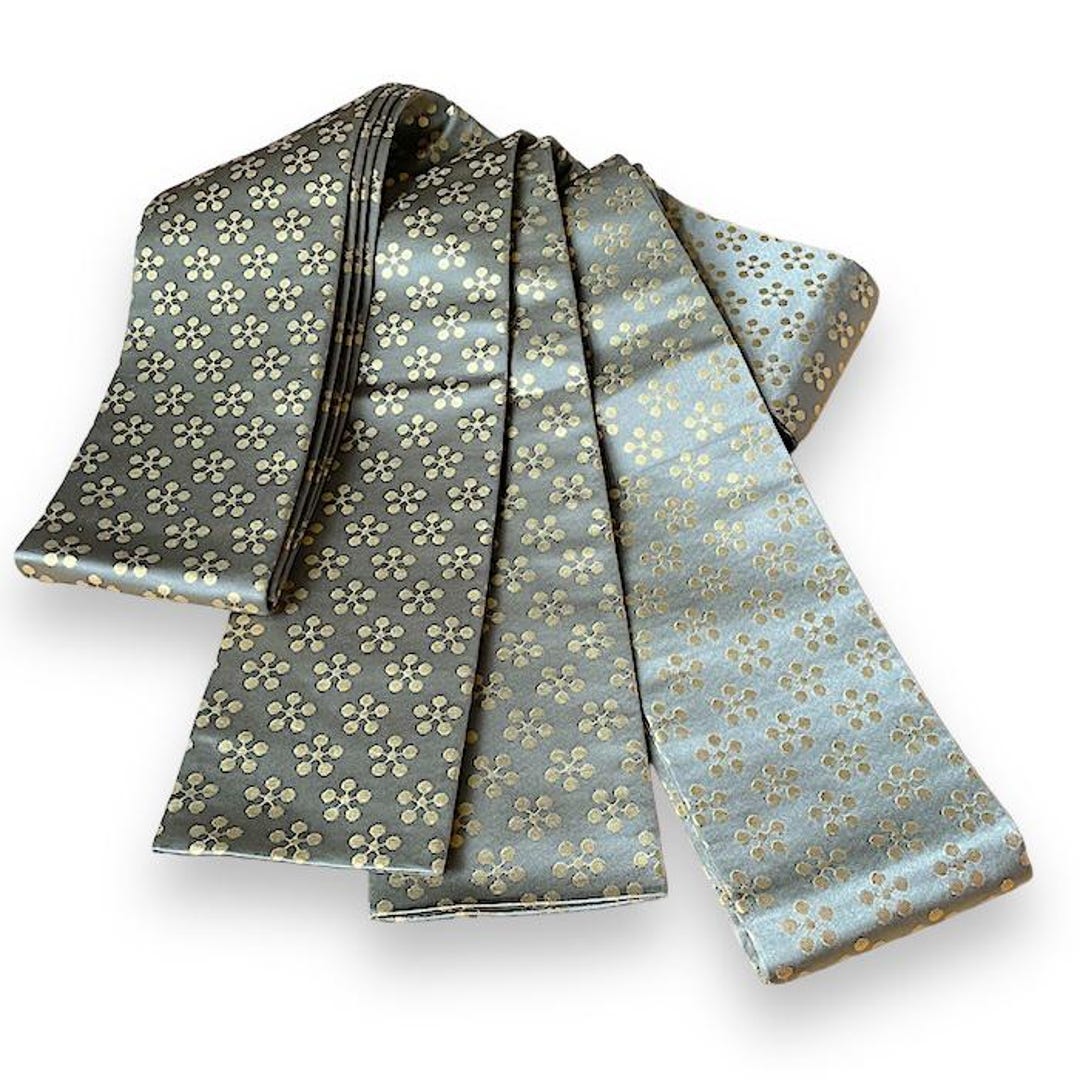 Men's Obi,dance Obi,obi for Matsuri,soft and Silky Fabric,lined,grey ...