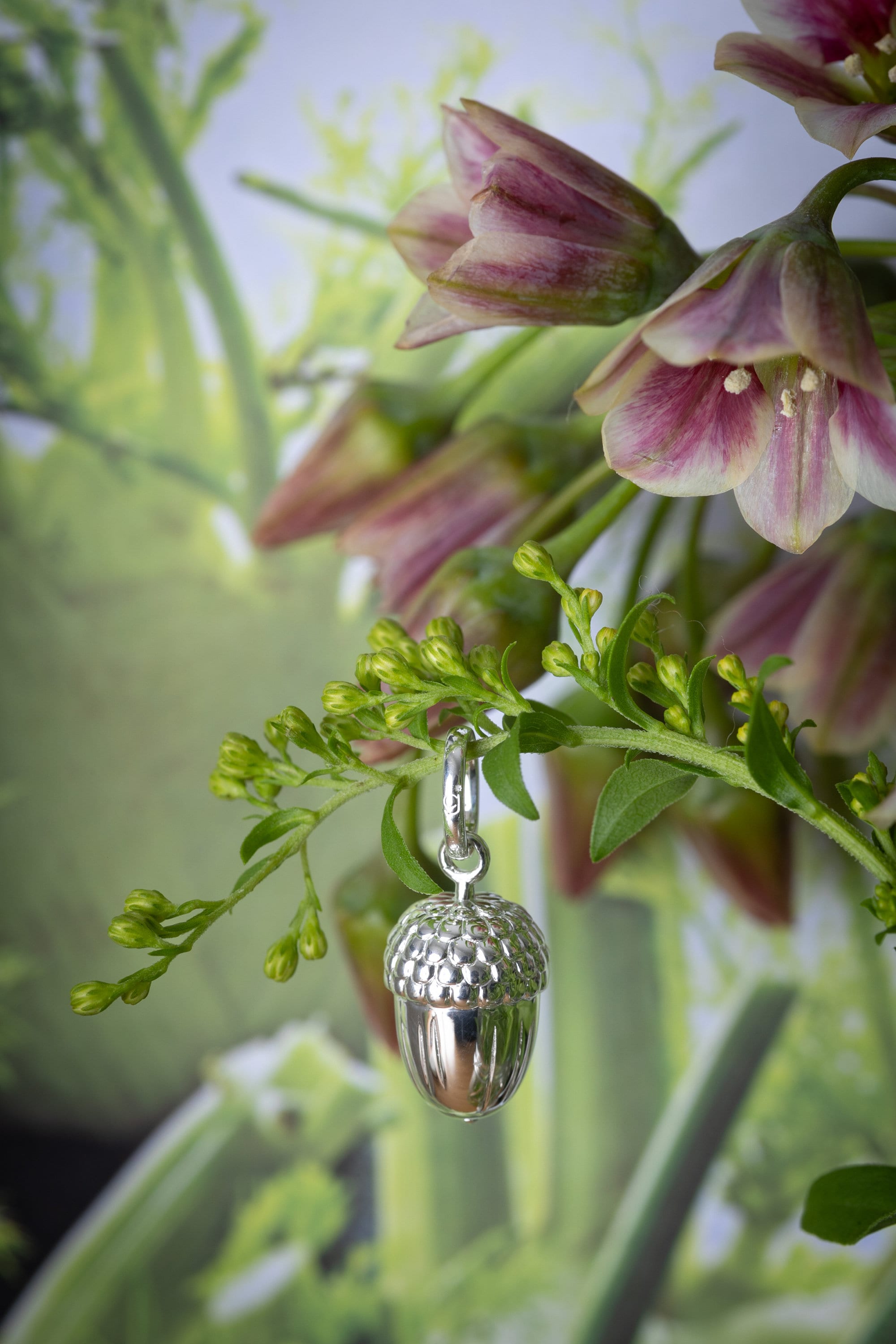 Sterling Silver Acorn Charm - Etsy