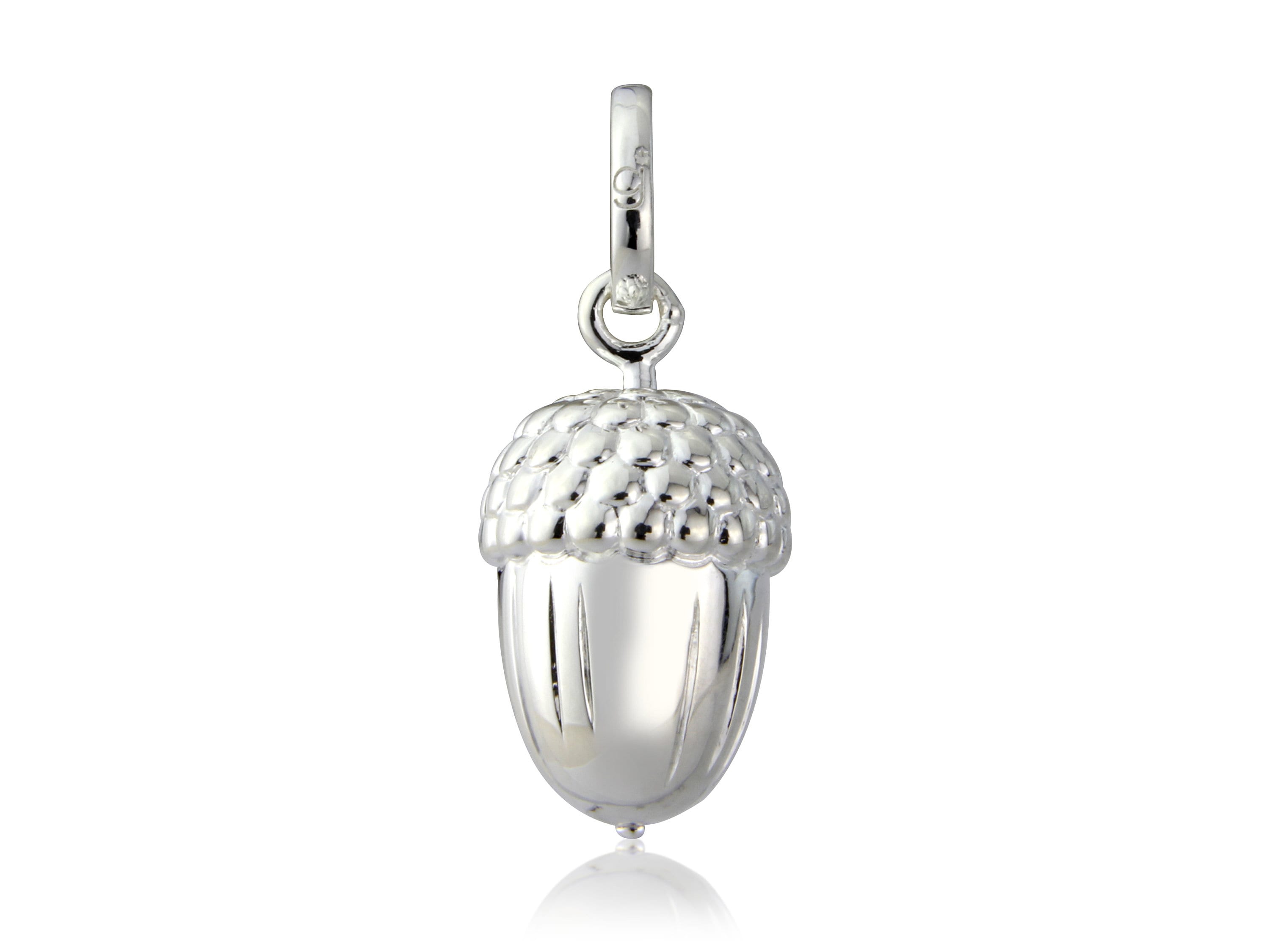 Sterling Silver Acorn Charm - Etsy