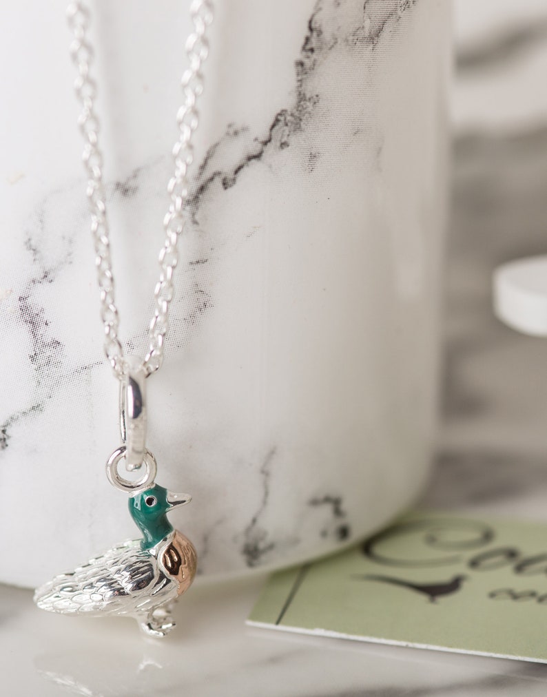 Duck Pendant Duck Necklace Duck Charm Duck Jewellery | Etsy