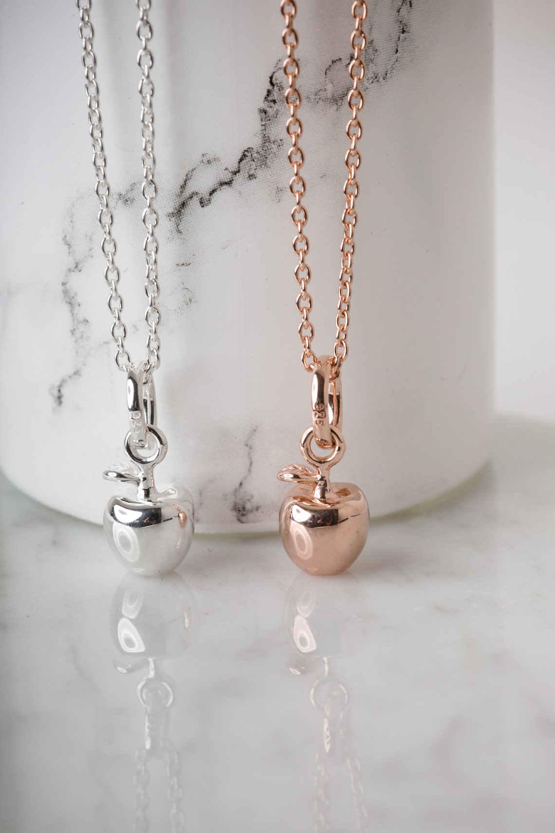 Apple Necklace Fruit Necklace Apple Pendant Apple Charm | Etsy