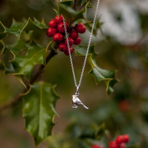 Robin Necklace or Robin Pendant,this Sterling Silver Bird Necklace is a ...