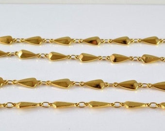 18K PVD Gold Filigree Chain 17 Inch Long Width 23.5mm | Etsy