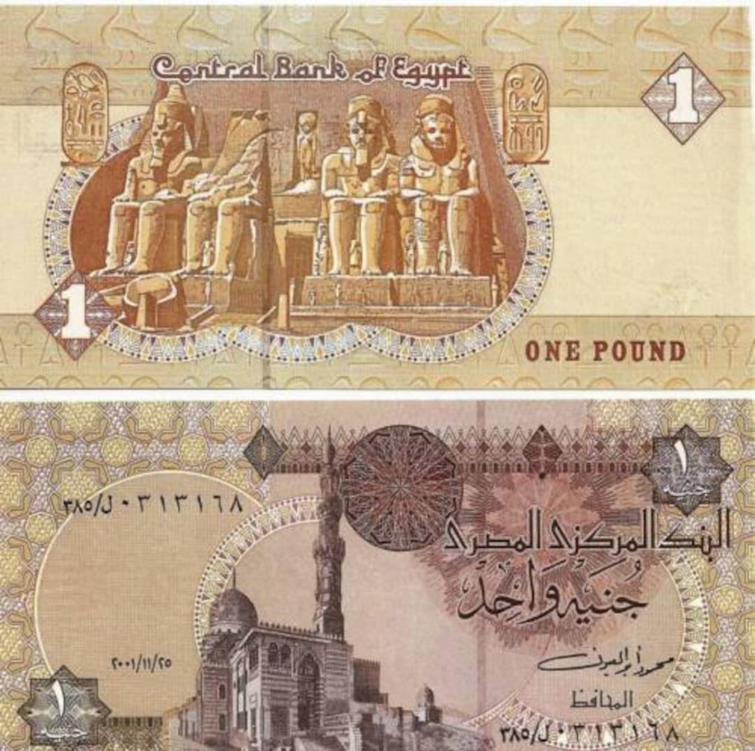 One Egyptian Pound Uncirculated Egyptian Note - Etsy