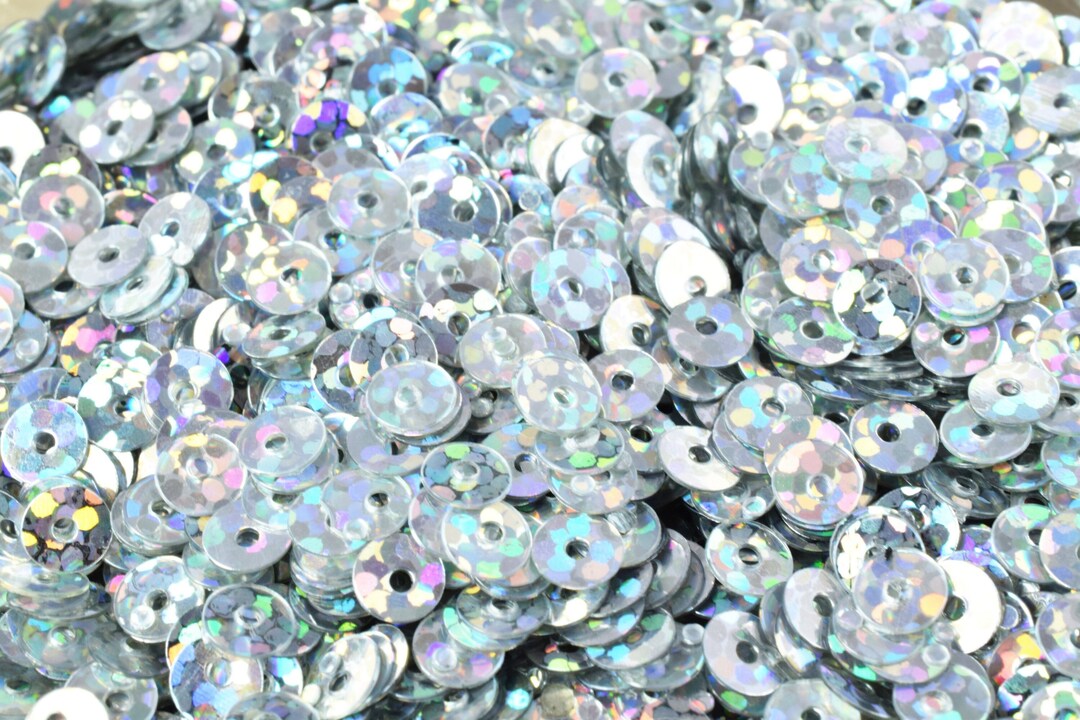3/4/6mm Silver Iridescent Sequins Sheen Round Sequins/loose Paillettes ...
