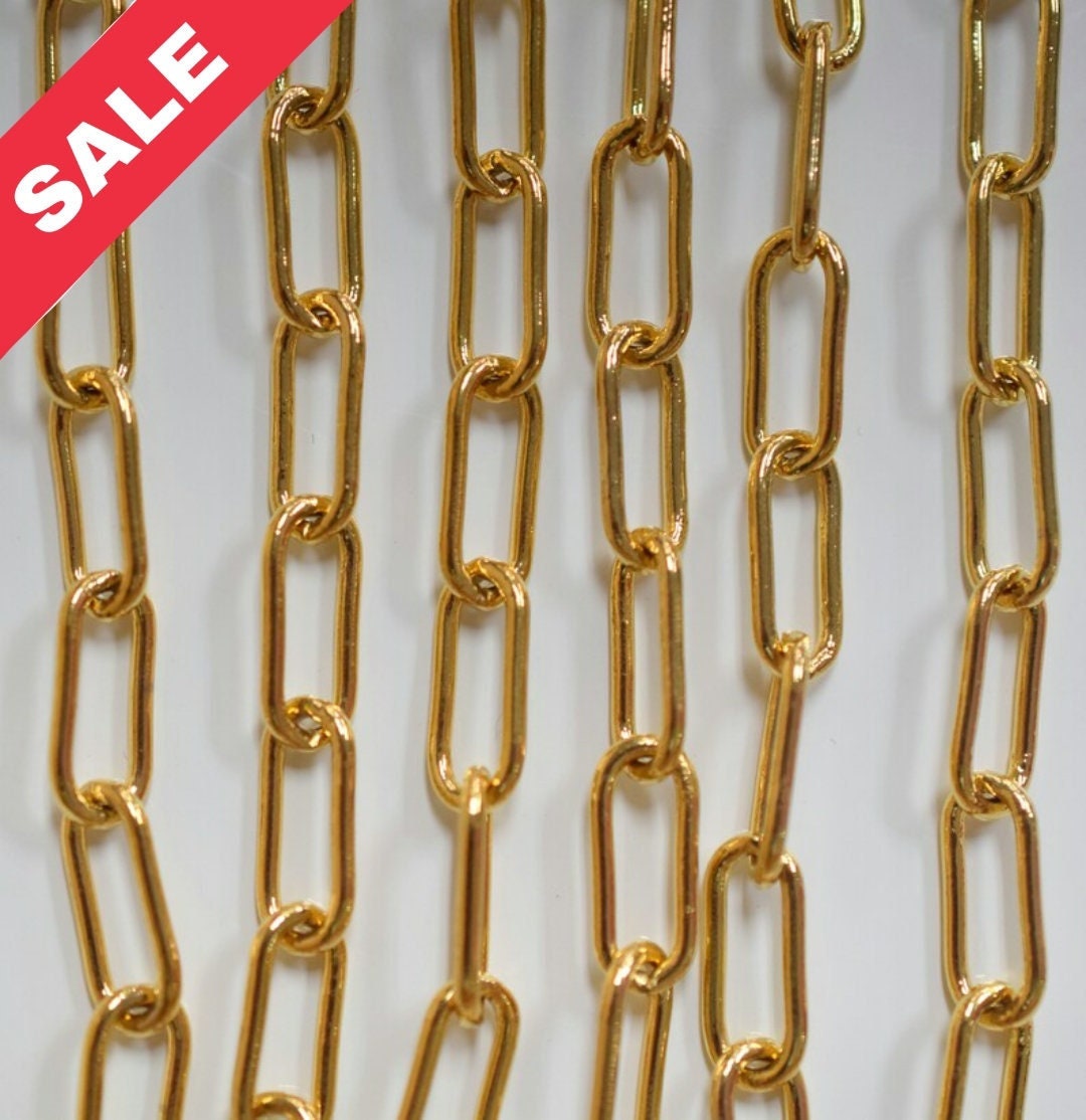 17x7mm 18K PVD Gold Filled Clip Chain for DIY Jewelry Making GFC102B - Etsy
