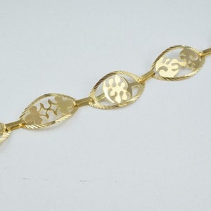 18K PVD Gold Filigree Chain 17 Inch Long Width 23.5mm - Etsy