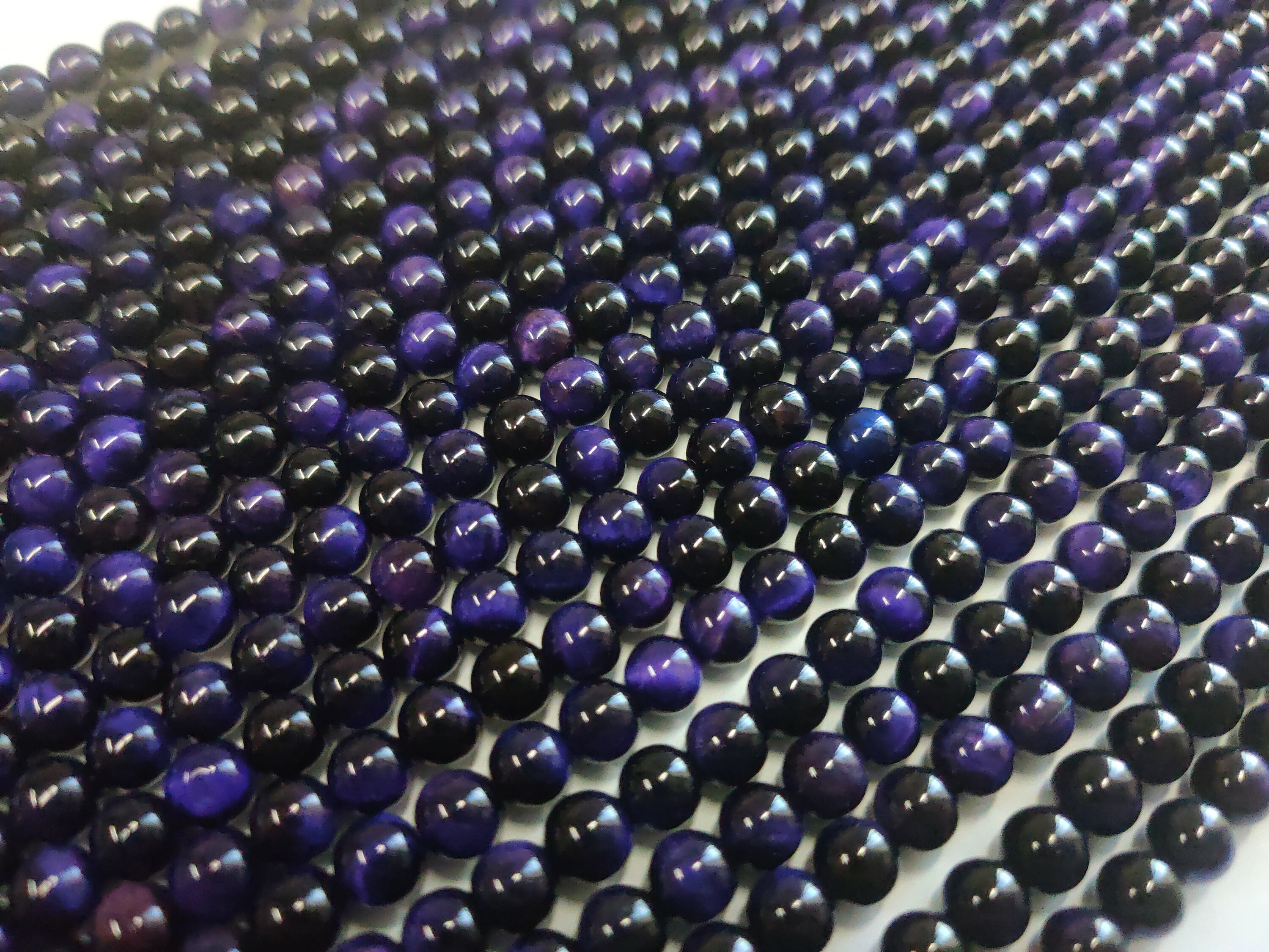 6mm Purple Blue Tiger Eye Gemstone Round Beads Semi Precious - Etsy UK