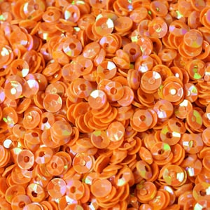 3mm Tangerine Orange Ab Cup Sequins Sheen Round Sequins/loose ...