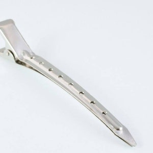 5 Silver Hair Clips Metal Long Beak Hair Pins Barrette Clips for Long ...