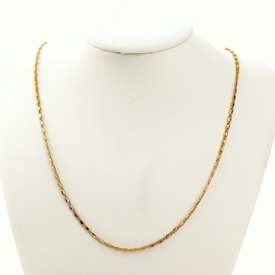 1.5mm 18K PVD Gold Chain Flat Bar Chain/beading Chain PVD - Etsy