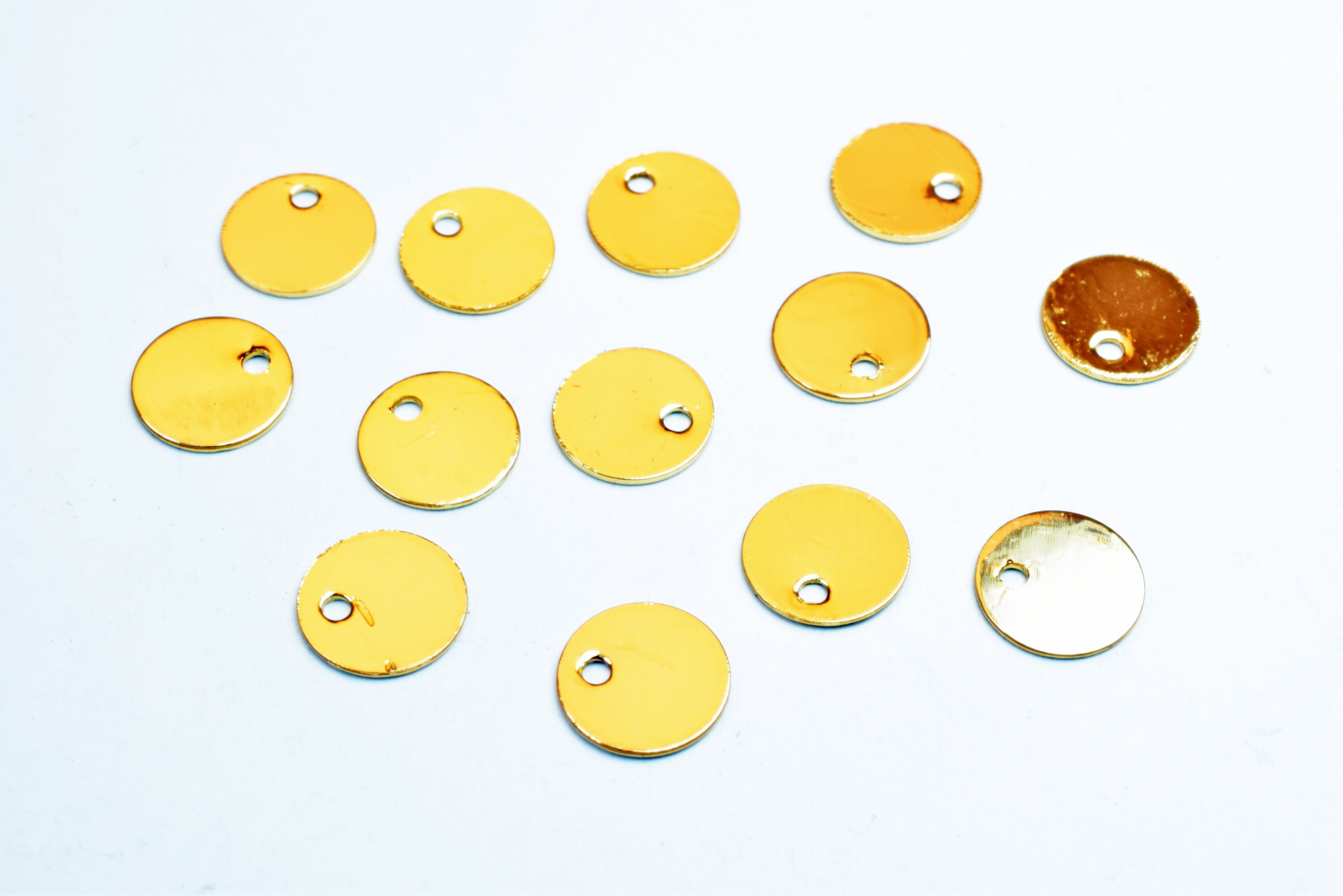 8mm 18K PVD Gold Name Tag Round Stamping Blank Disc With 1 | Etsy