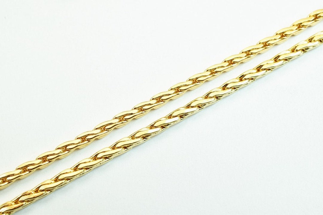 18K PVD Italian Gold Filled Cardano Chain 17.75" Long Clasp Included ...