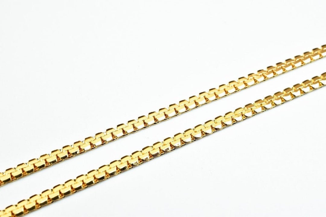 18K PVD Italian Gold Filled Boston Chain 19.5" Long Clasp Included ...