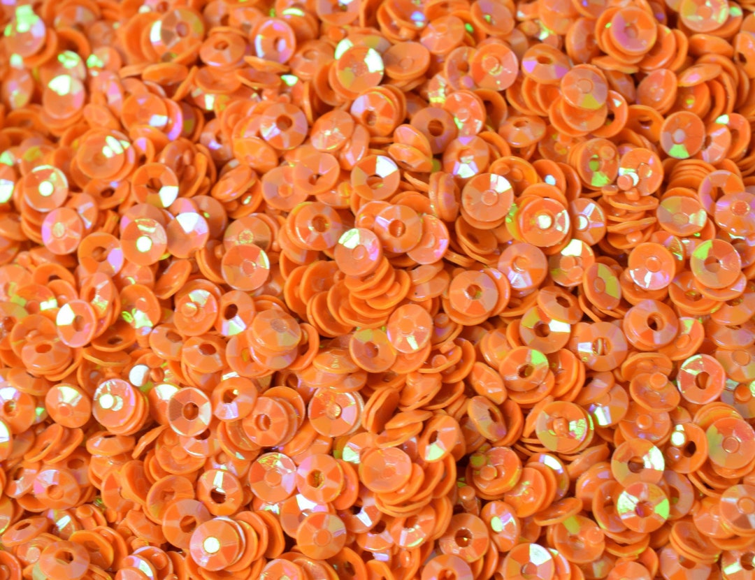 3mm Tangerine Orange Ab Cup Sequins Sheen Round Sequins/loose ...