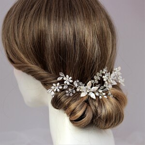 Side or Back Floral Hair Comb Head Piece, Set of 2 Wedding Hair Combs ...