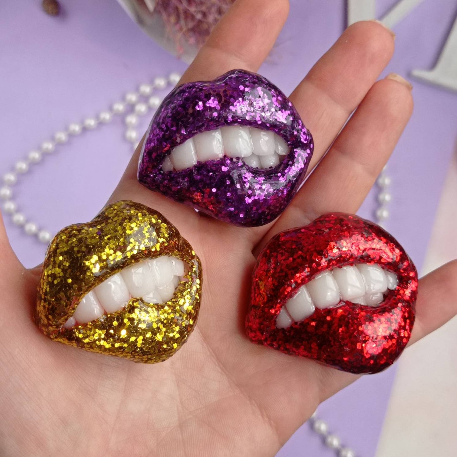 Violet Lip Brooch Galaxy Lip Pin Mouth Jewelry Gift for a - Etsy