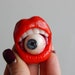 Eye in Mouth Pin Eyeball in Teeth Brooch Creepy Human Eye - Etsy