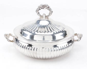 Silver serving dish | Etsy