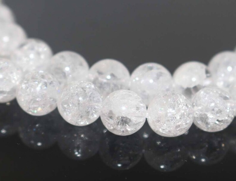 Natural White Snow Rock Quartz Smooth and Round Beads8mm 10mm | Etsy