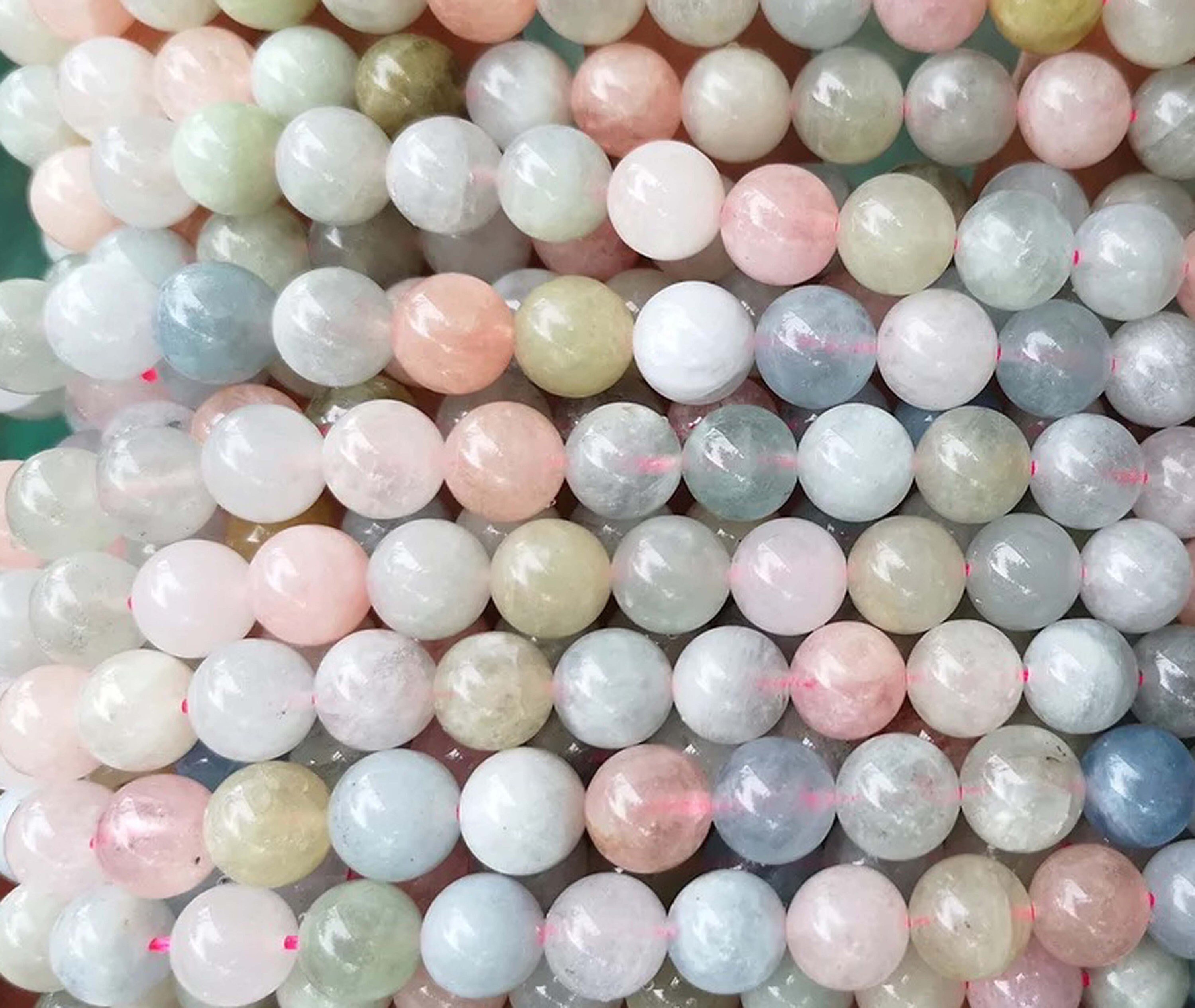 Natural Morganite Gemstone Smooth Round Beads4mm 6mm 8mm 10mm - Etsy
