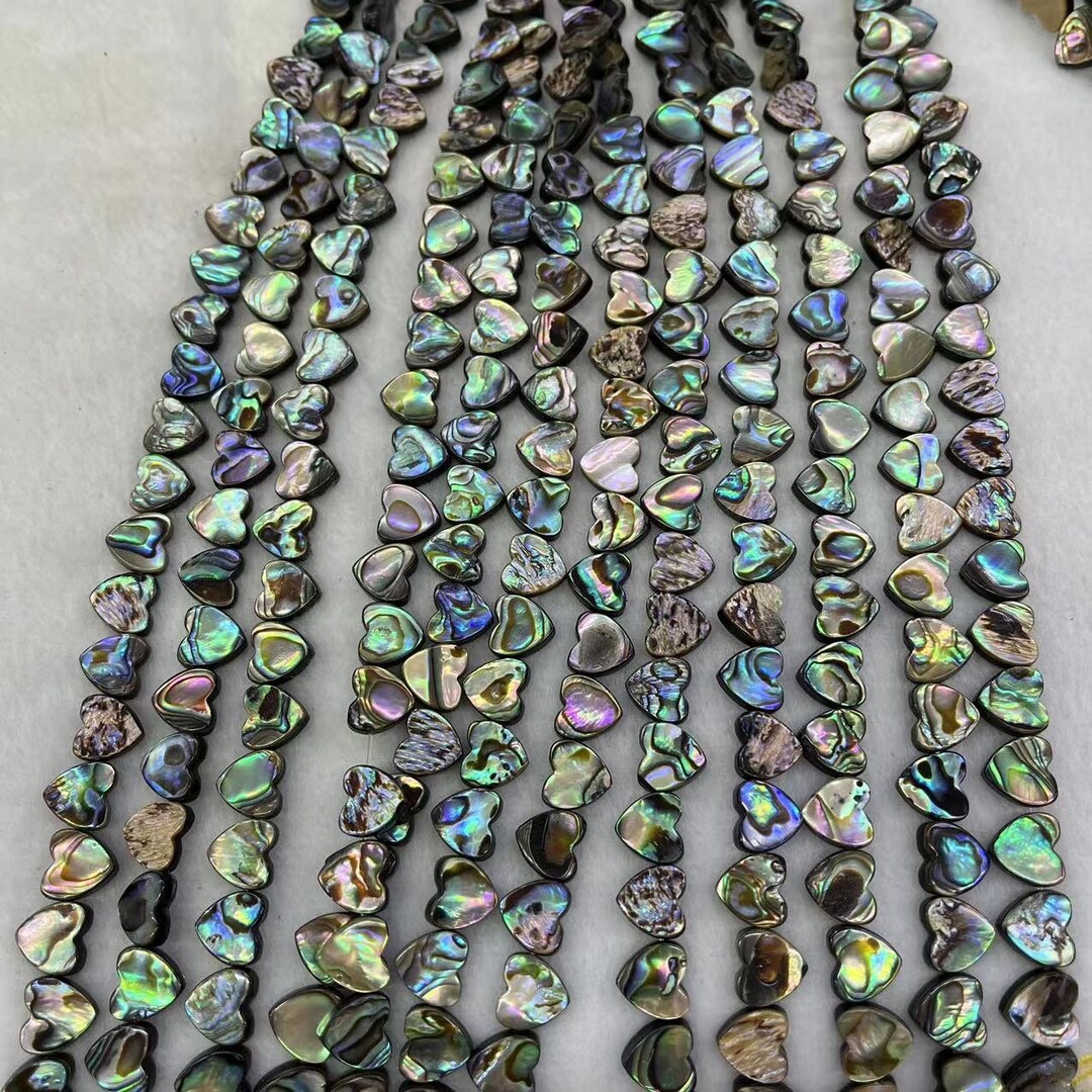 10mm Natural Heart Shape Abalone Shell Beads,abalone Shells Hearts DIY ...