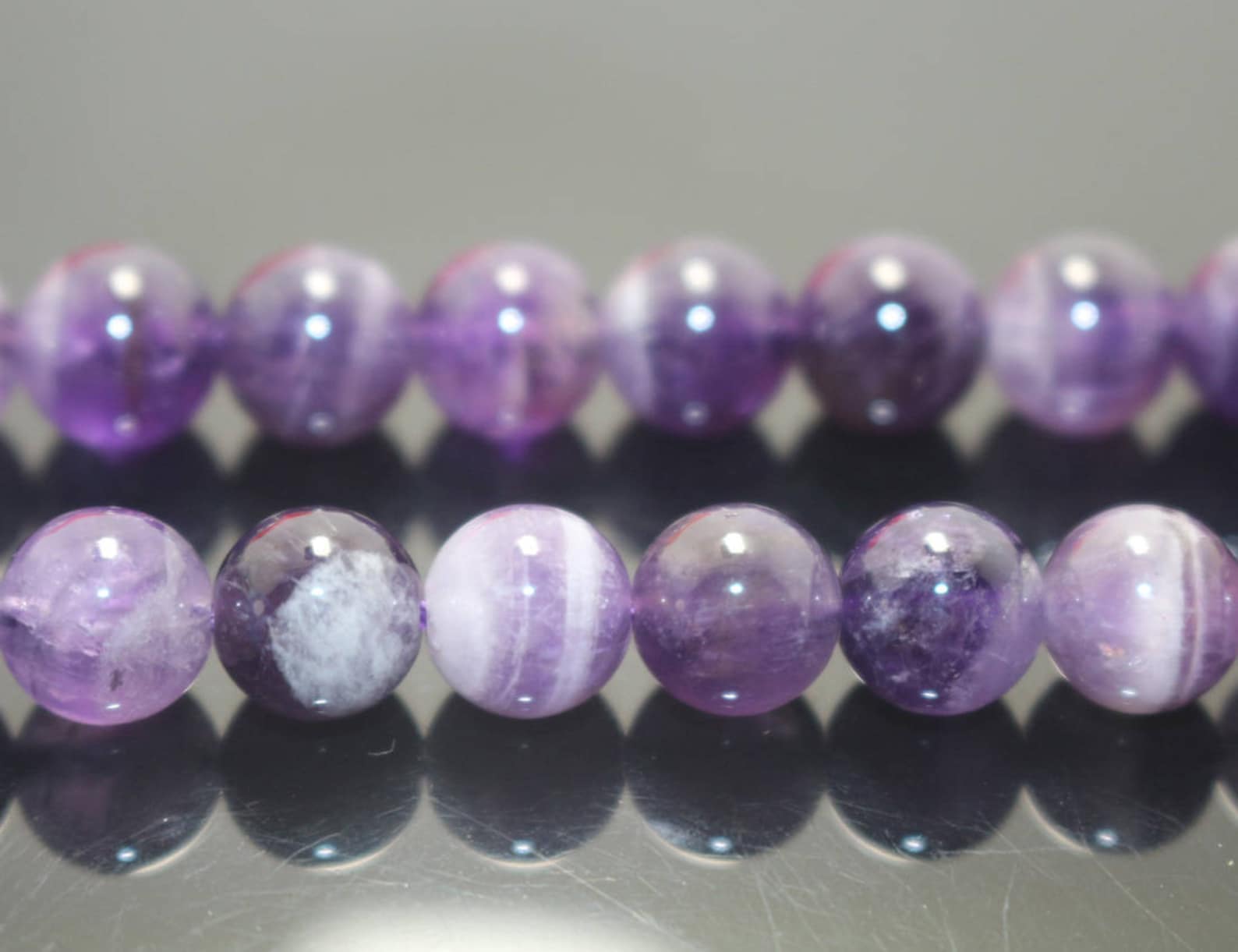Natural Dog Teeth Amethyst Round Beads6mm 8mm 10mm 12mm - Etsy
