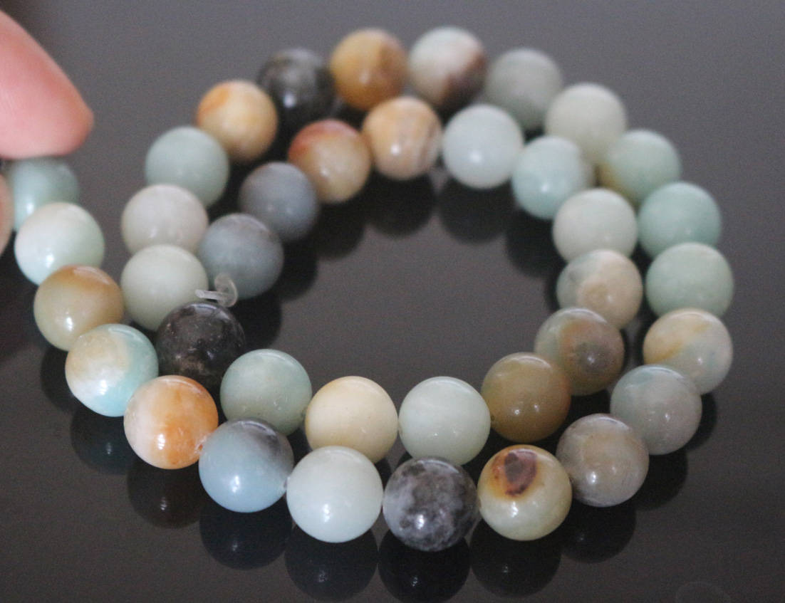 Natural Multicolor Amazonite Round BeadsAmazonite Beads4mm | Etsy