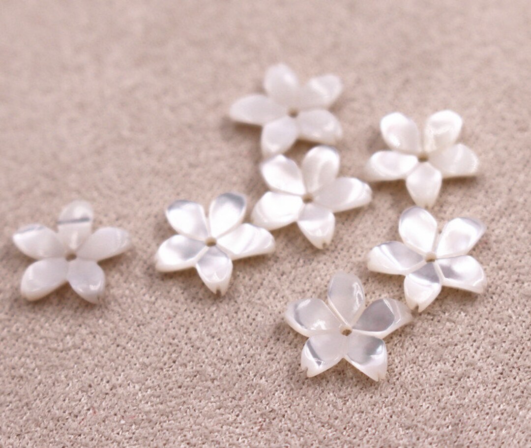 Natural MOP White Shell Carving Flower Beads,carving Shell Flower ...