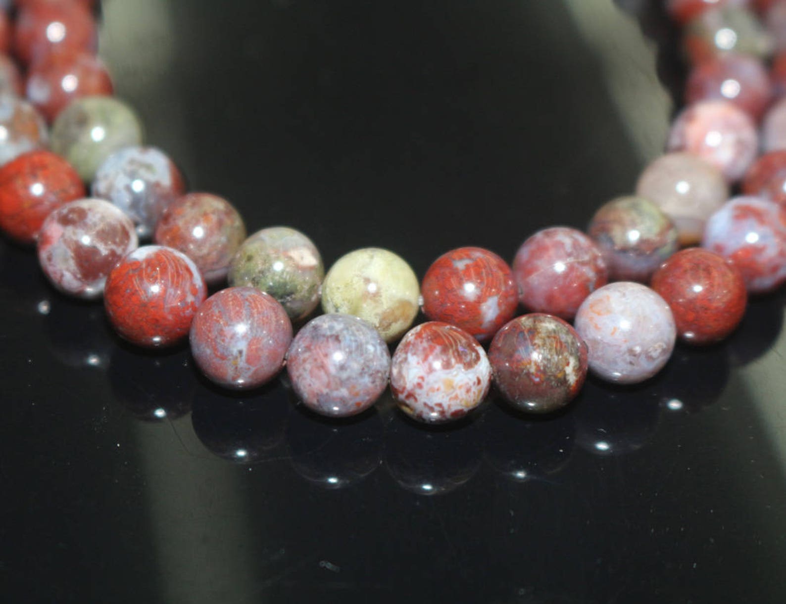 Natural Red Lightning Agate Round Beads,red Lightning Agate Beads,6mm ...