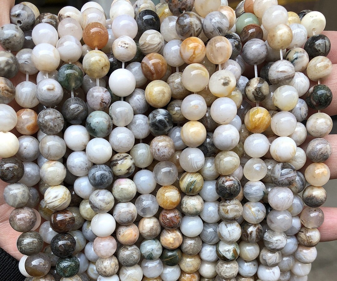 Natural Bamboo Agate Round Beads,4mm 6mm 8mm 10mm 12mm Beads,one Strand ...