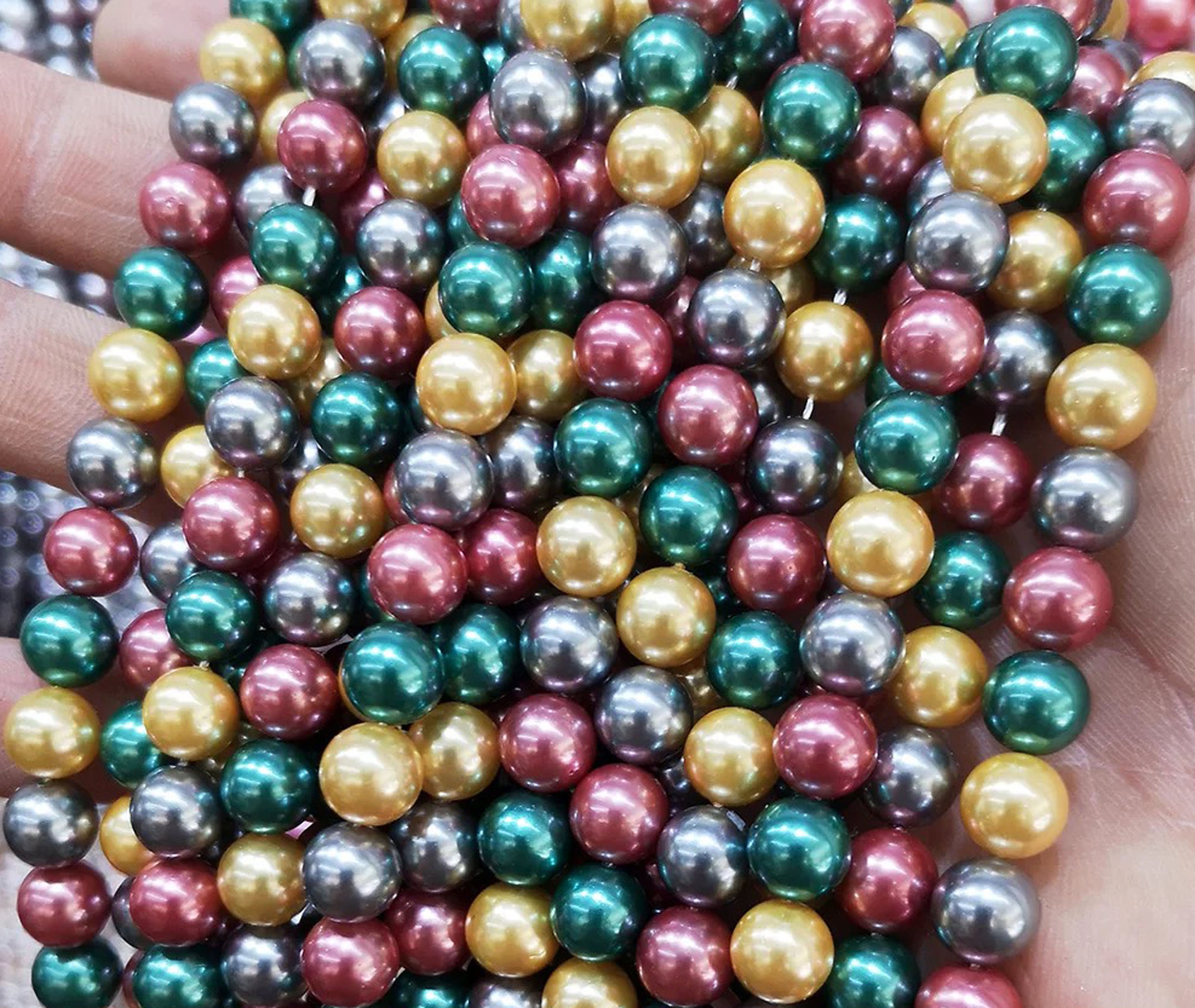 Mixcolor Südsee Muschel Perlen Muscheln Perlen 4mm 6mm 8mm | Etsy