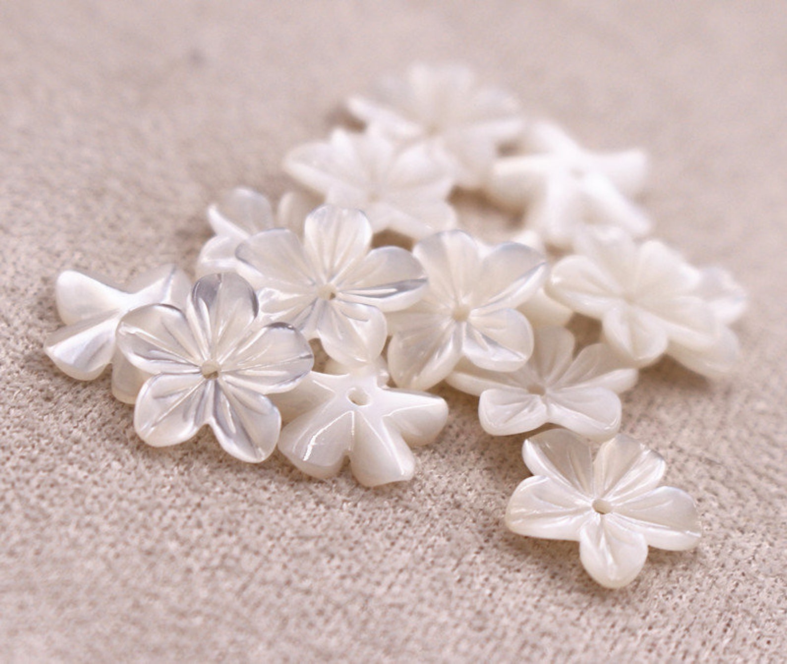 Natural MOP White Shell Carving Flower Beadscarving Shell - Etsy