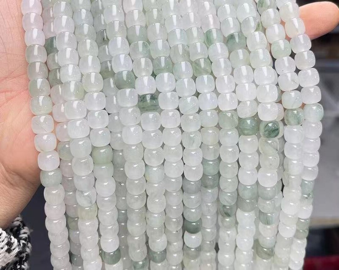 Natural Jade Apple Beads,one Strand 15",sky Mountain Jade DIY Beads - Etsy