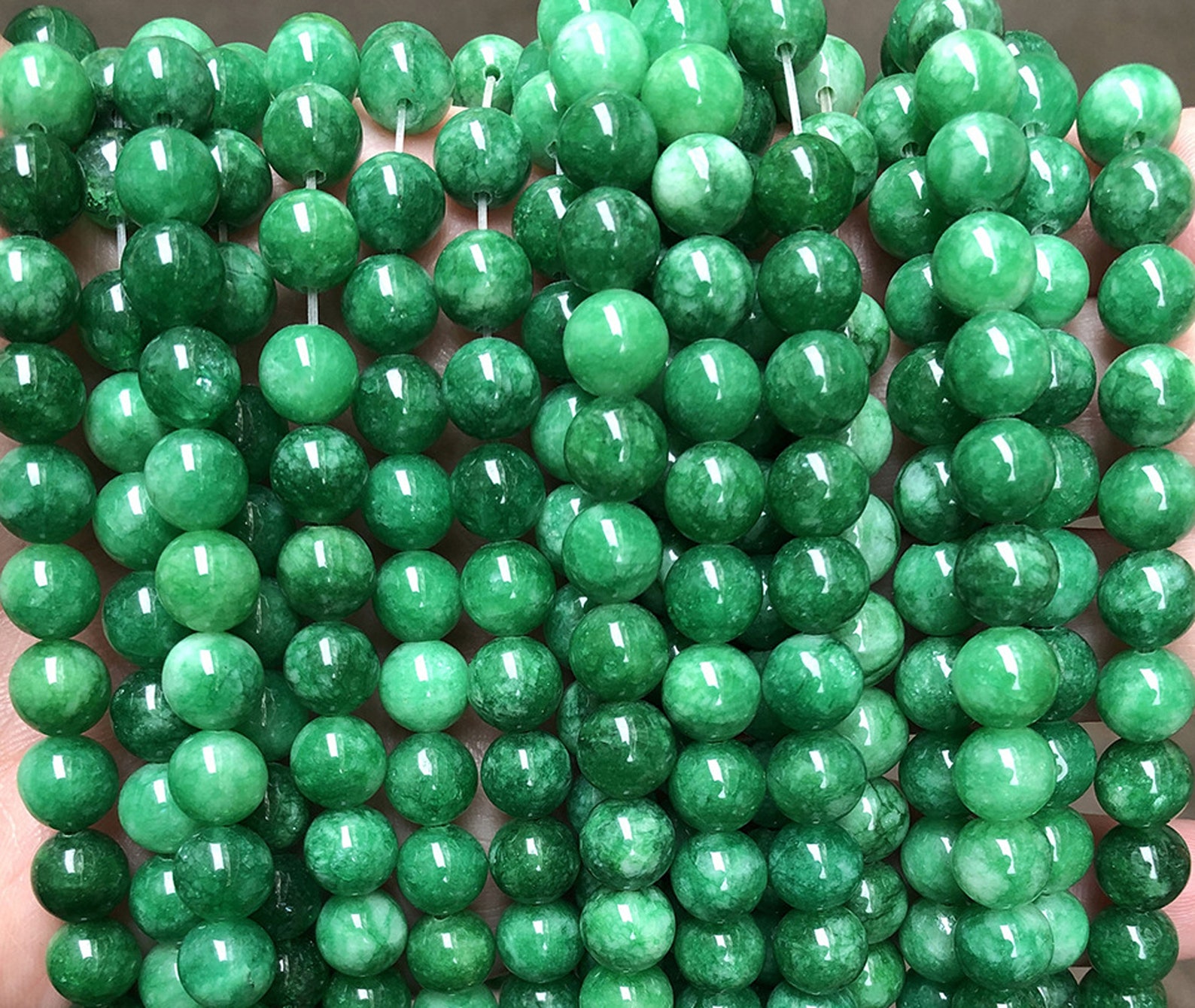 4mm 6mm 8mm 10mm 12mm Dry Cyan Jade Smooth Round Beads one - Etsy