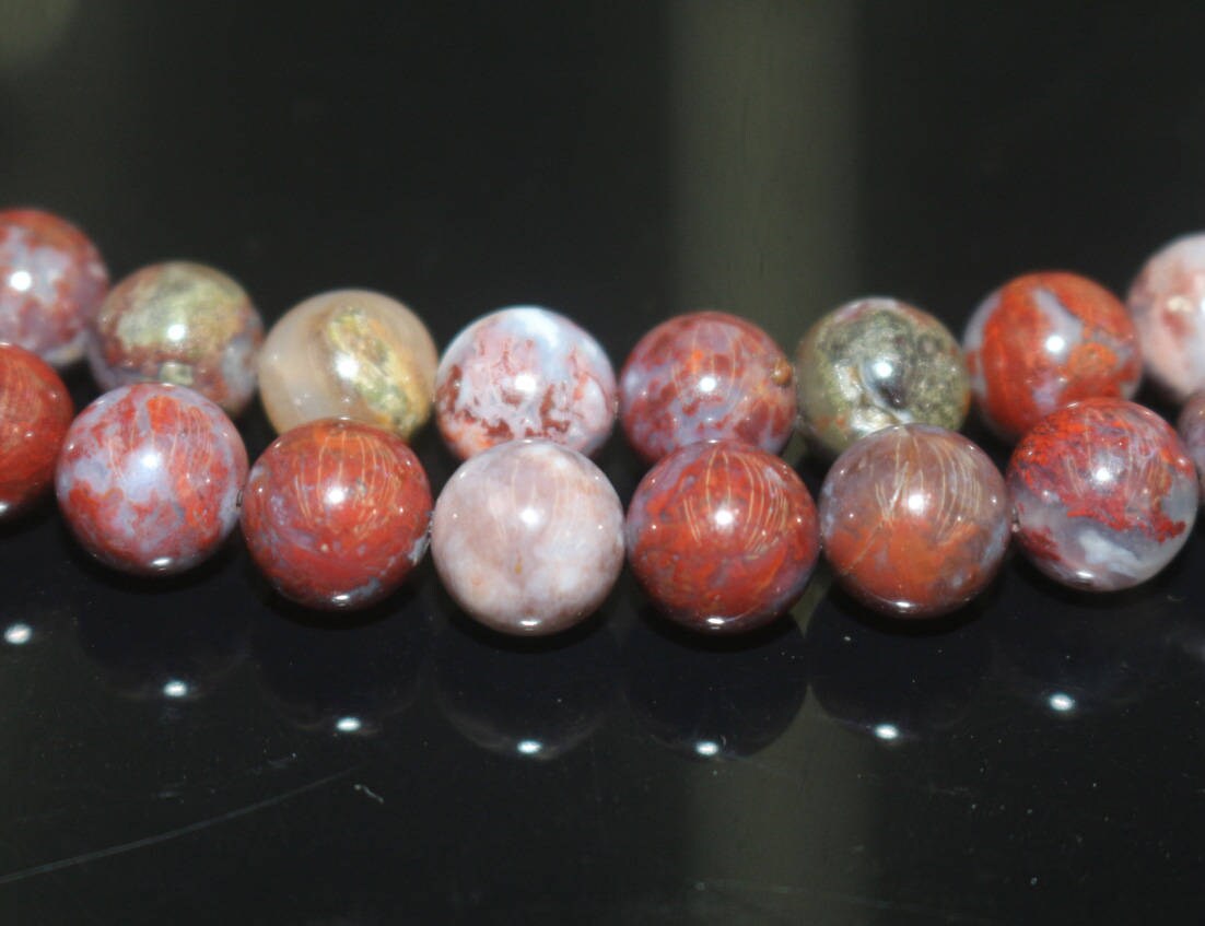 Natural Red Lightning Agate Round Beads,red Lightning Agate Beads,6mm ...
