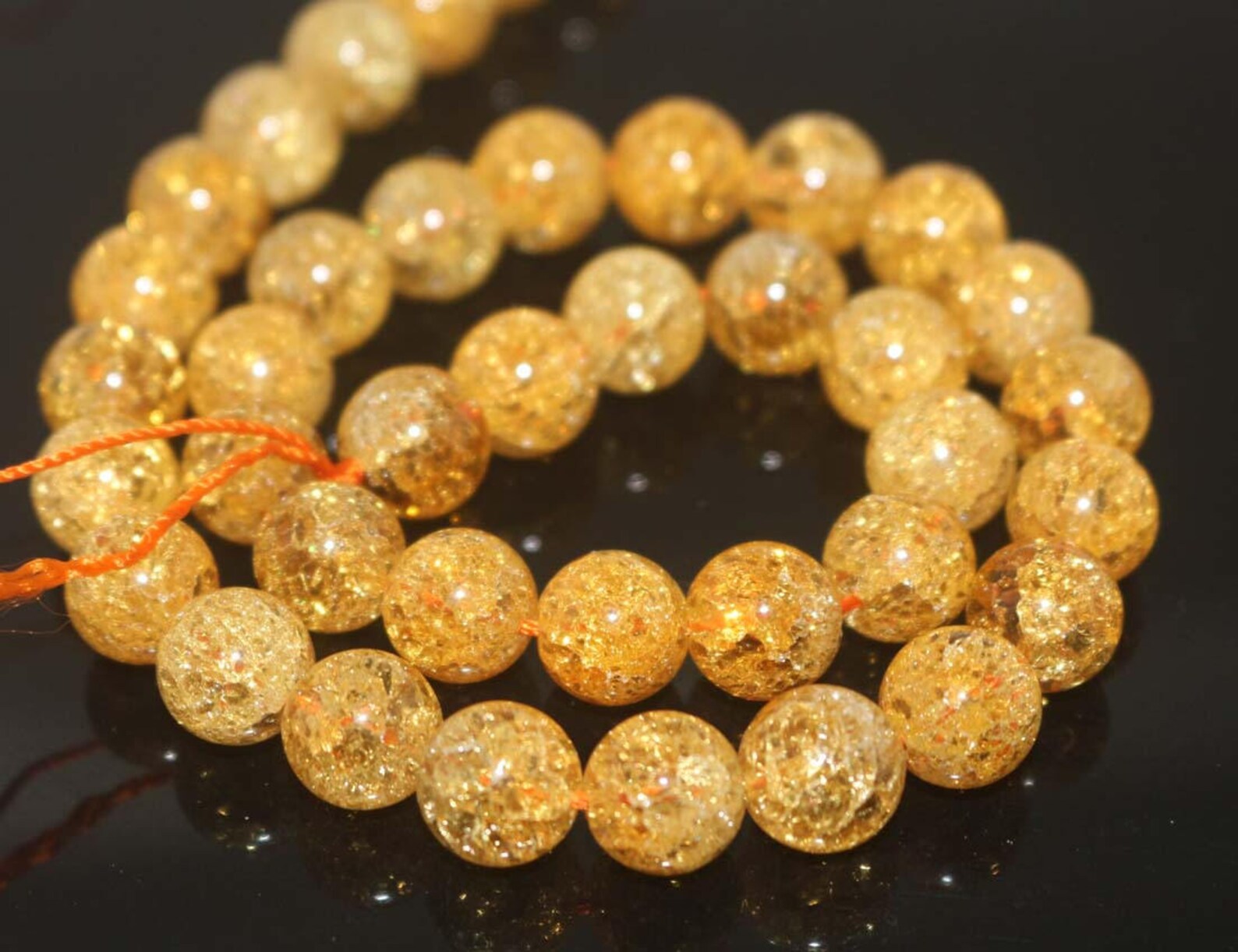 Natural Yellow Snow Rock Quartz Smooth and Round Beads8mm | Etsy