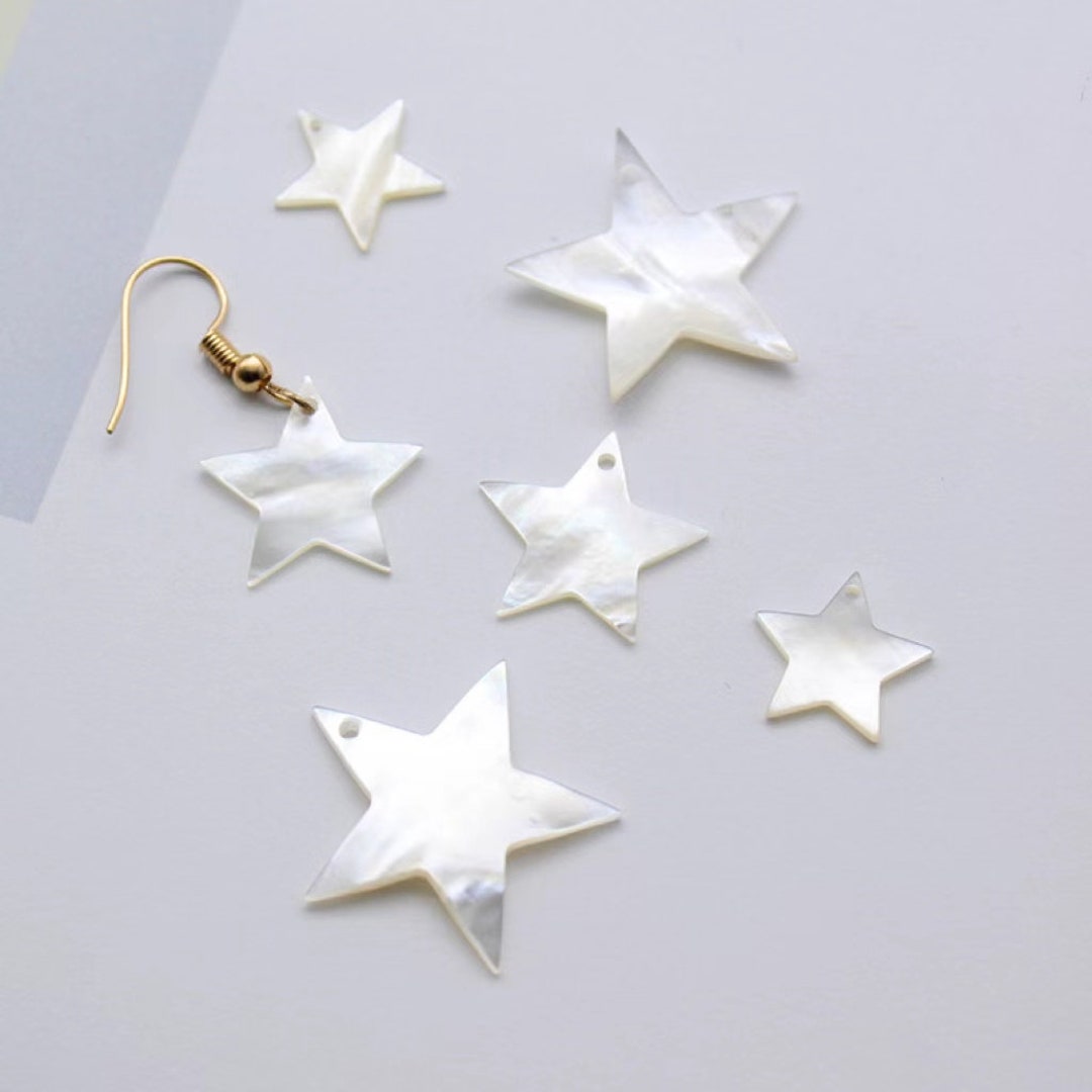 Shell Pearls Pentagram Shape Beads, Star Shape White Mop,mother of ...