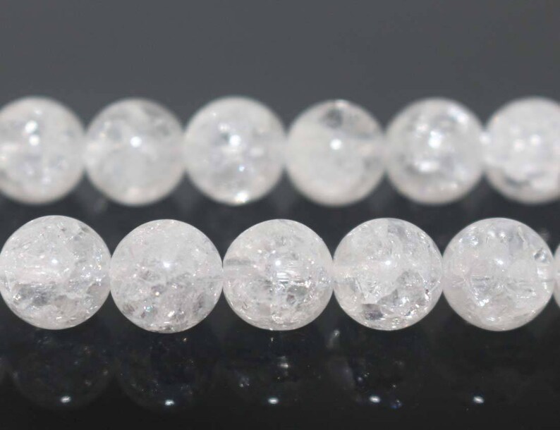 Natural White Snow Rock Quartz Smooth and Round Beads8mm 10mm | Etsy